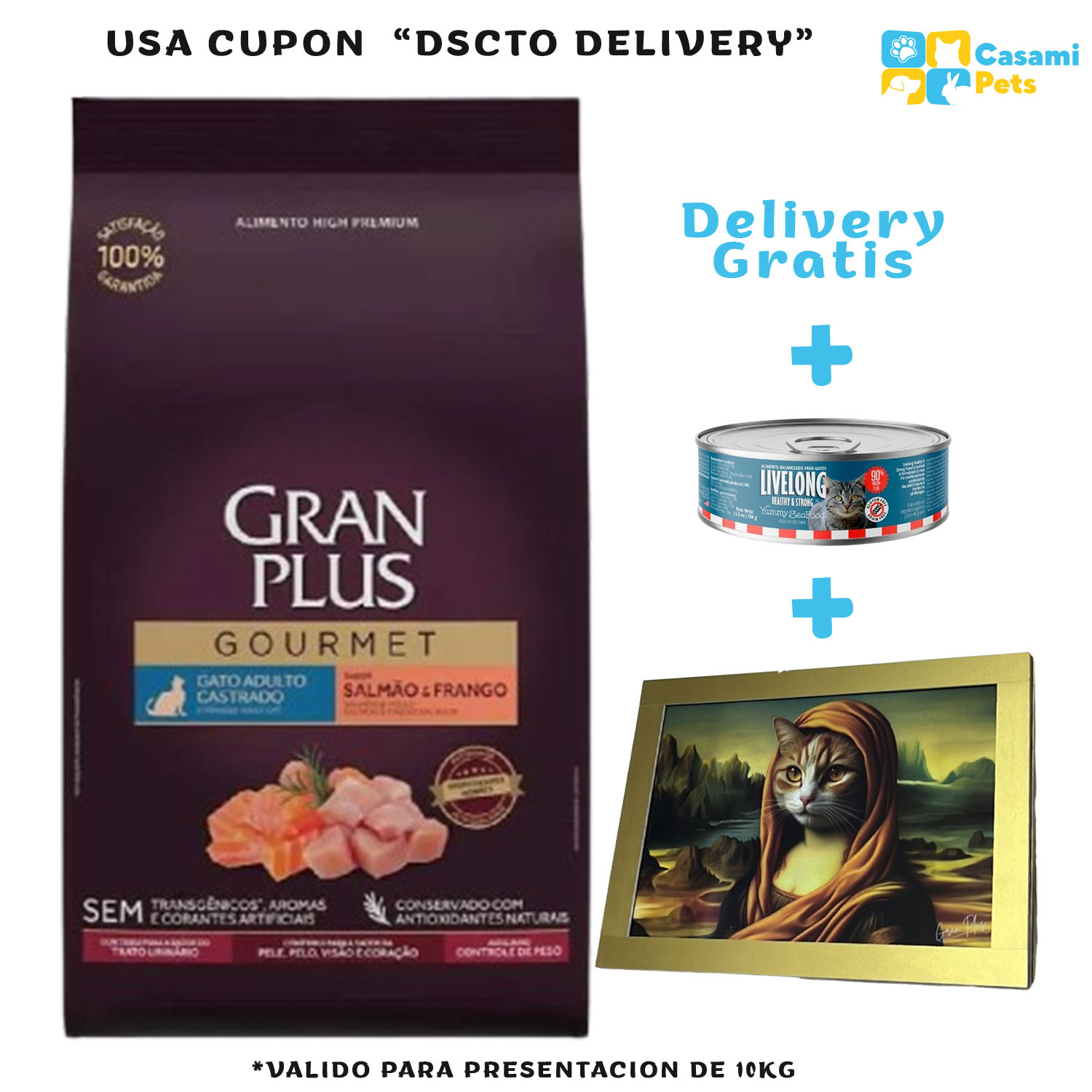 GRAN PLUS GOURMET GATO ADULTO CASTRADO SALMON Y POLLO
